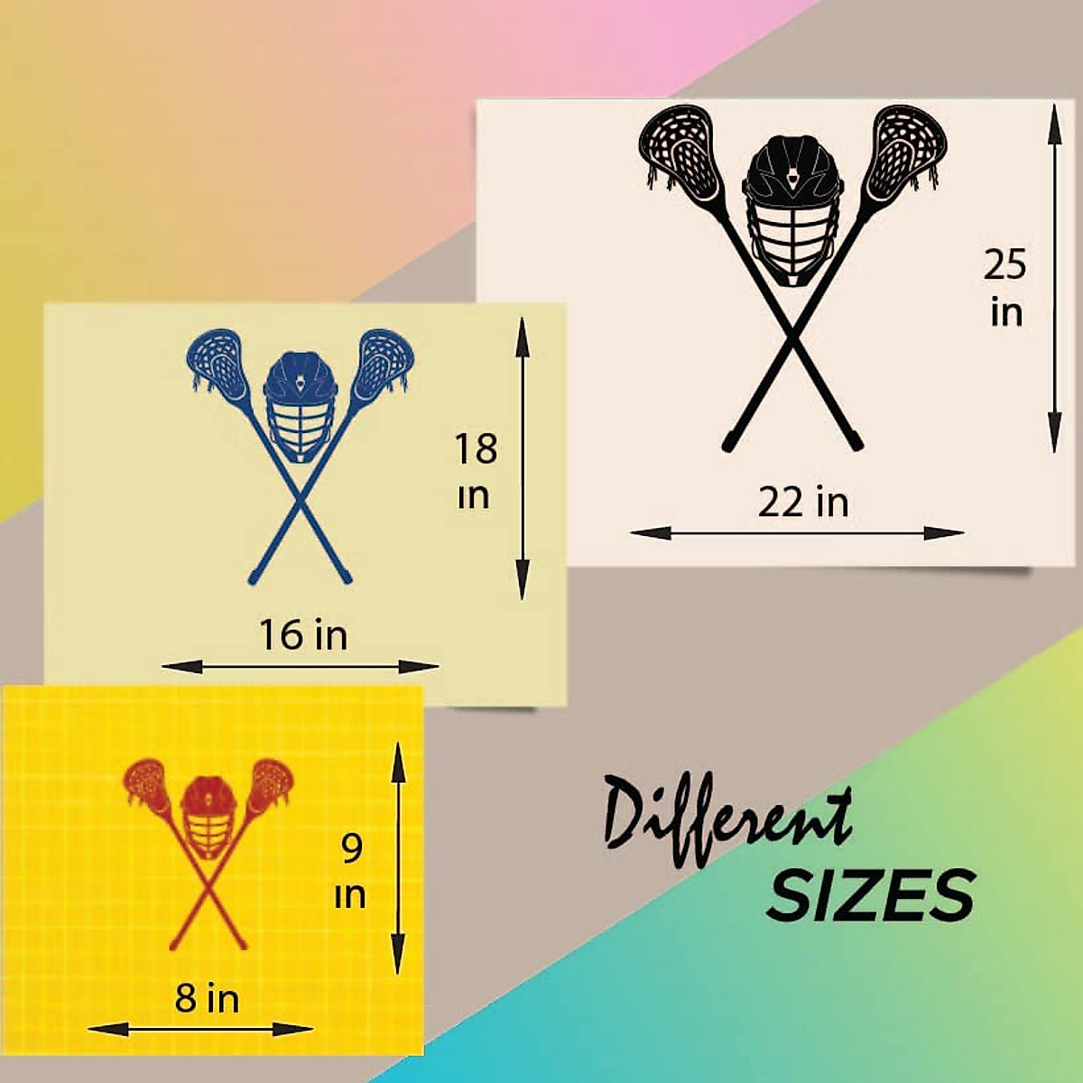 In-Style Decals Wall Vinyl Decal Home Decor Art Sticker Lacrosse Helmet Sports Sportsman Boy Girl Kids Room Removable Stylish Mural Unique Design