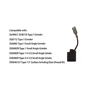 Carbon Brushes Compatible for Dewalt D28402, D28110, D28112, D28401N Grinder Replacement Part for Electric Tools (Pack of 2)