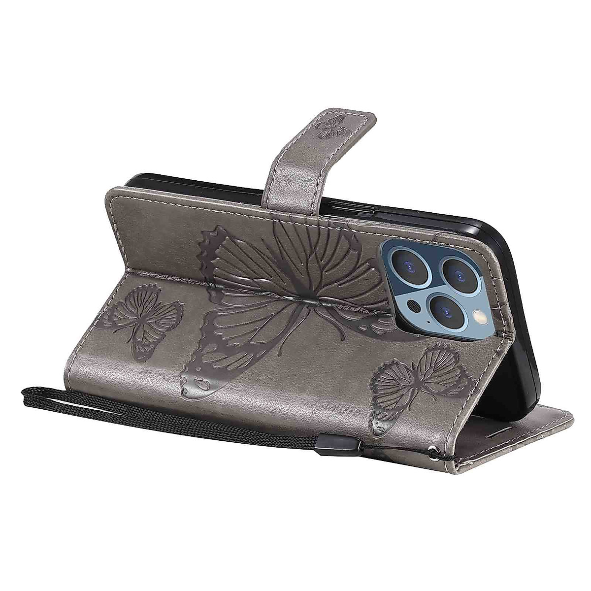 Fansipro Phone Cover Wallet Folio Case for LG V20, Premium PU Leather Slim Fit Cover for LG V20, 2 Card Slots, Exact fit, Gray