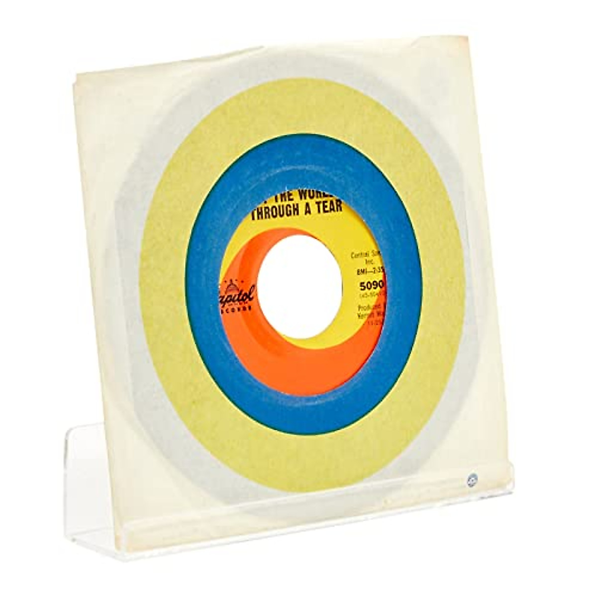 Okuna Outpost 6 Pack Clear Acrylic Shelf for Vinyl Record Display, Display Wall Shelves for Storage, Indoor Home Decor, 7 in.