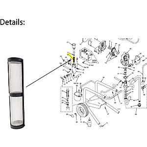 Airless Paint Sprayer Filter 390 395 490 495 595 Pump Manifold Strainer 60 mesh 5 Pieces Compatible with Graco 246384 for Airless Paint Sprayers