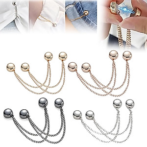 Multi-Function Magnetic Clothing Clips, 2024 New 8PACK Powerful Hijab Magnets with Chain, Magnetic Clothing Shawl Clips, Multi-Function Clothing Clips, Magnetic Shirt Accessories (8PACK Mix)