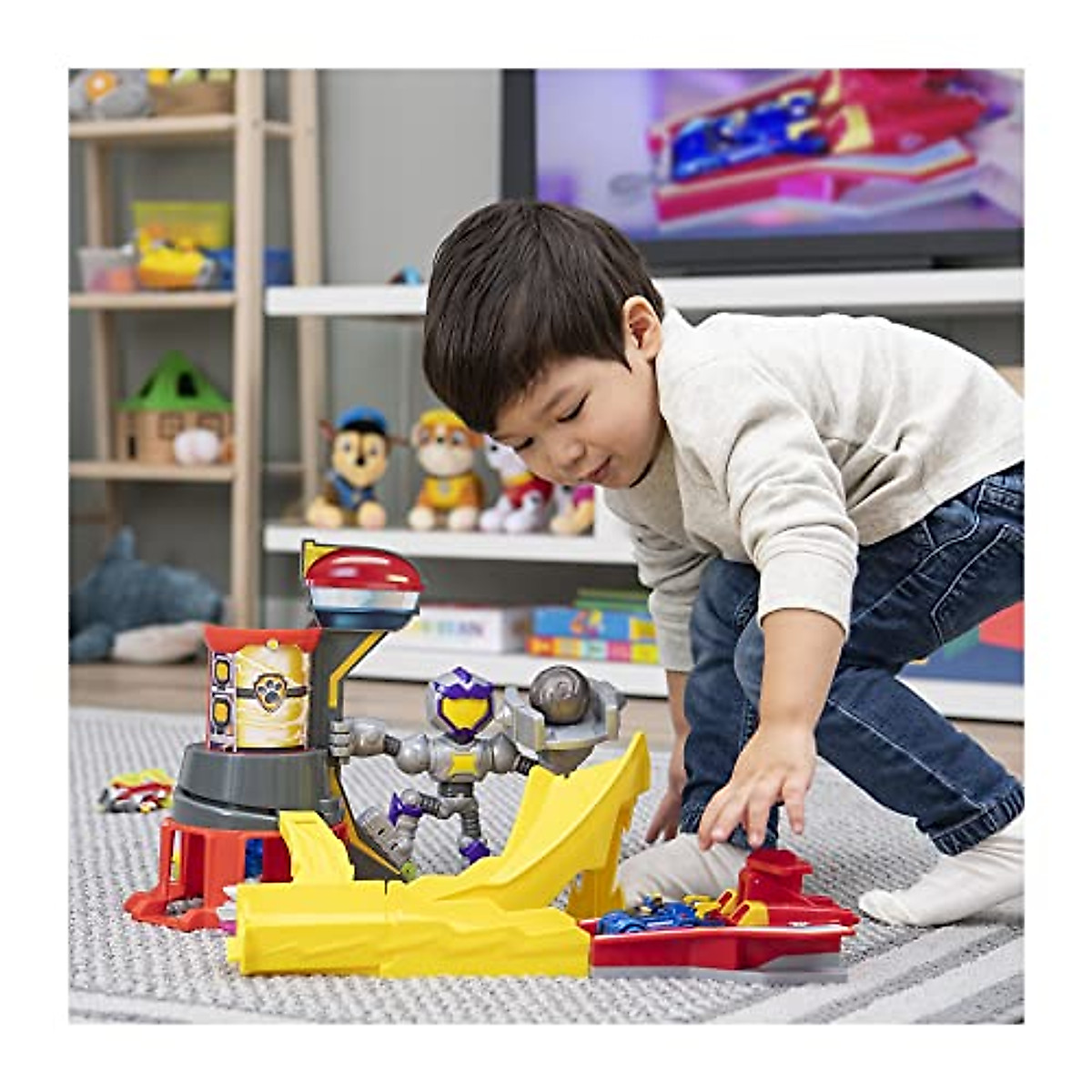Paw Patrol, True Metal Mighty Meteor Die-Cast Track Set with Exclusive Chase Vehicle, 1:55 Scale
