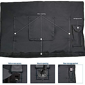 VIVO Flat Screen TV Cover Protector for 50 to 52 inch Screens, Universal, Outdoor, Weatherproof, Water Resistant, COVER-TV050B