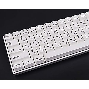 Gliging 135 Keys PBT Japanese Keycaps Cherry Profile DYE-Sub White Theme Minimalist Style Suitable for Mechanical Keyboard