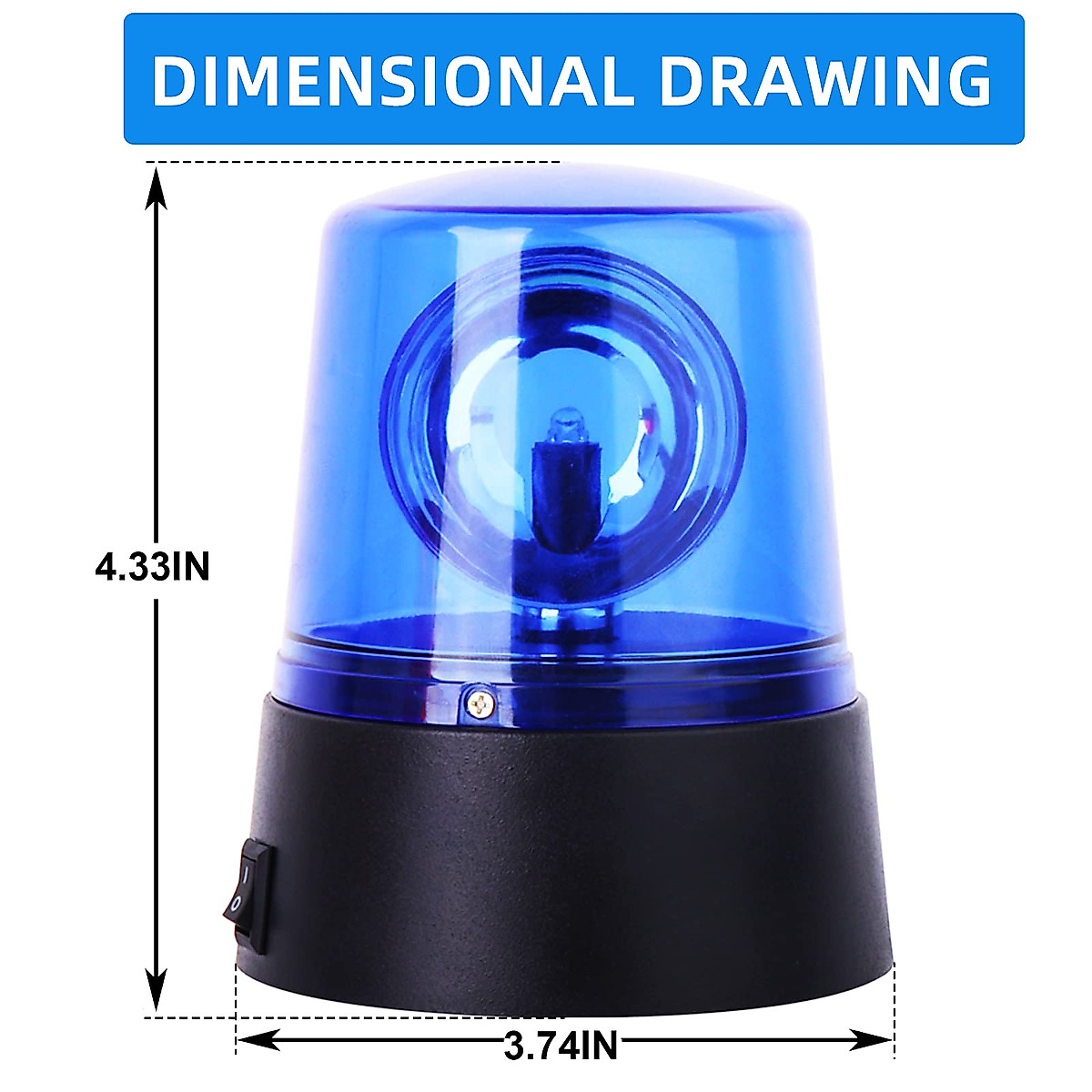 ERGAOBOY 1 Set Red & Blue 360 Degree Rotating Decorative,Disco Bar Party Dancing LED Strobe Light