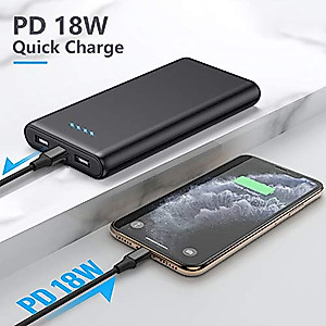 LanLuk Portable Charger Power Bank, 26800mAh Quick Phone Charge 3.0 Fast Charging Power Delivery External Battery Pack 3 Output & 2 Input Type-C Power Banks Compatible with iPhone 12/11, Samsung,ect.