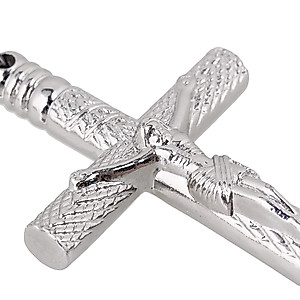 Lovermusic Silver Chrome Plated Steel Dia 0.39inch Crucifix DrumTuning Key with Long Chain Drum Accessories