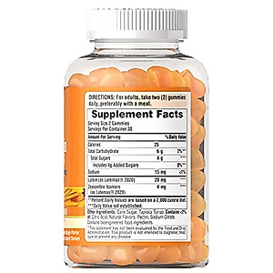 Puritan's Pride Lutein with Zeaxanthin Gummies, Supports Eye Health, 60 Count, White