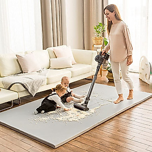 ALZIP MAT Dust Zero Baby Play Mat Eco-Friendly Non-Toxic Non-Slip Reversible Waterproof (SG (95x55 inch), Urban Gray)