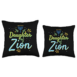 Hebrew Israelite Clothing Daughter of Zion Hebrew Israelite Clothing Judah Yah Torah Daughter of Zion Throw Pillow, 18x18, Multicolor