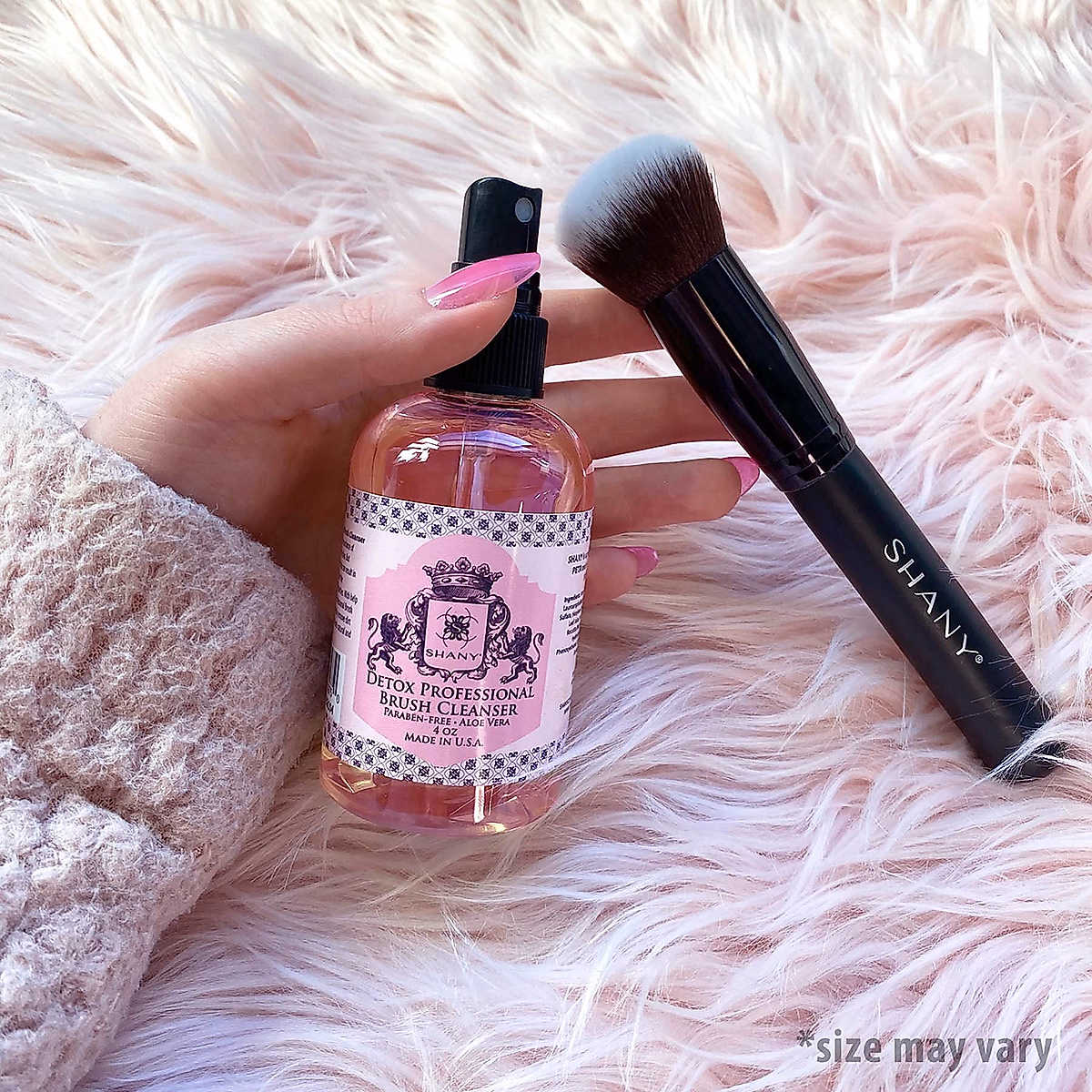 SHANY DETOX Professional Makeup Brush and Sponge Shampoo, Brush Cleanser, Removes dirt, Makeup from brushes and Sponges - Paraben Free, Vegan, Cruelty Free - Instant Dry - 4oz