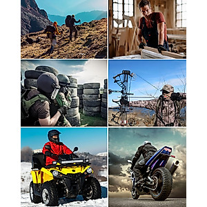 KUMGIM Tactical Gloves for Men Women, Motorcycle Gloves Touchscreen Airsoft Hunting Shooting Gloves Black Tan for Outdoor Paintball Work Motorcycle Climbing Survival Training