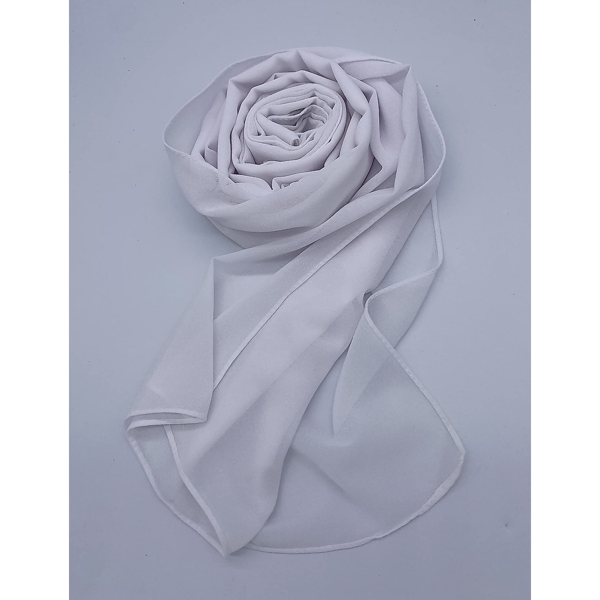 Txameru Hijab for Women Chiffon Hijab Scarfs for Women Long Shawl (White)