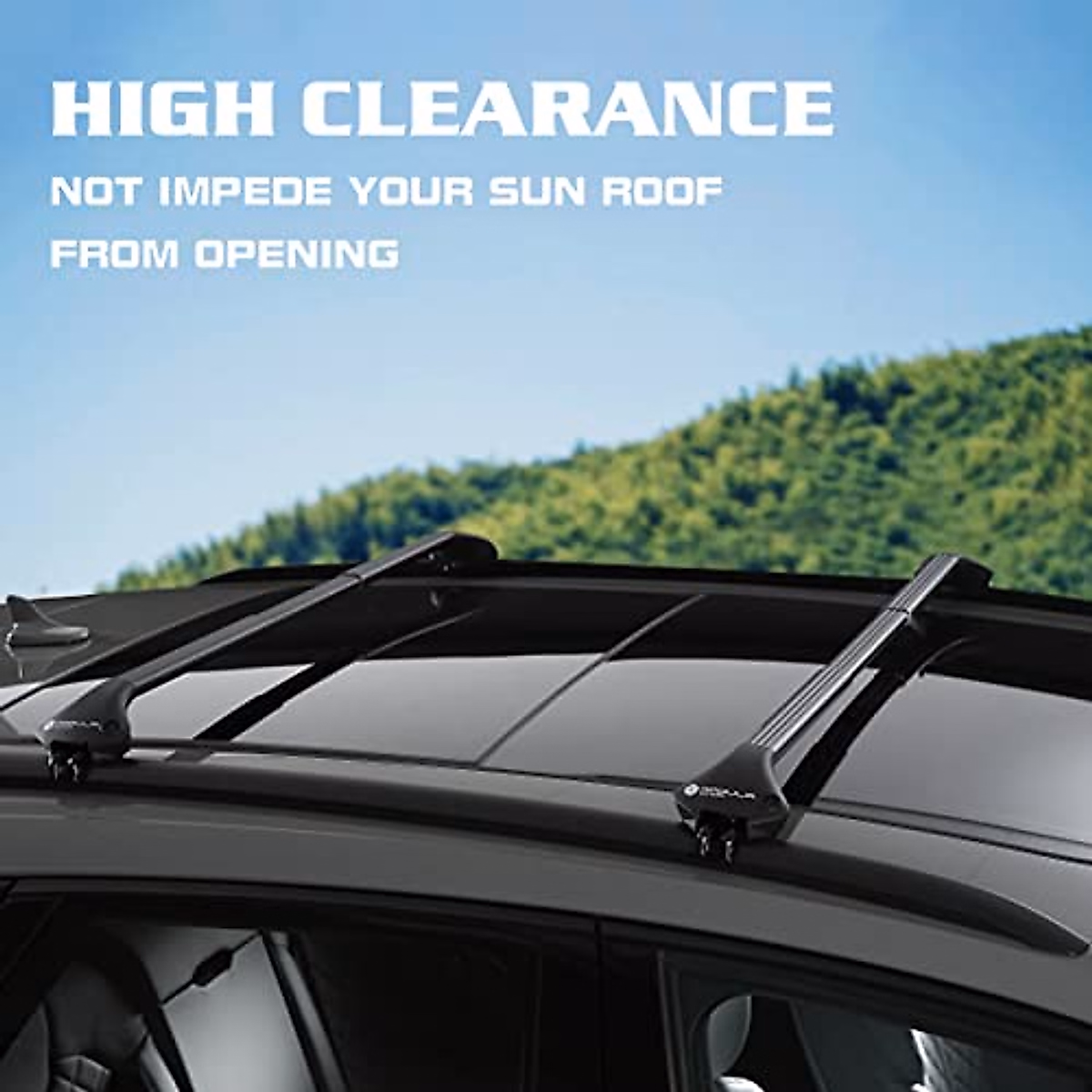 Acmex Roof Racks Cross Bars Compatible with 2016-2022 Pilot, Lockable Cargo Crossbars Carrier Top Luggage Carrier, Fit with Raised Side Rails, Max 200 lbs Load Capacity Cargo Accessories