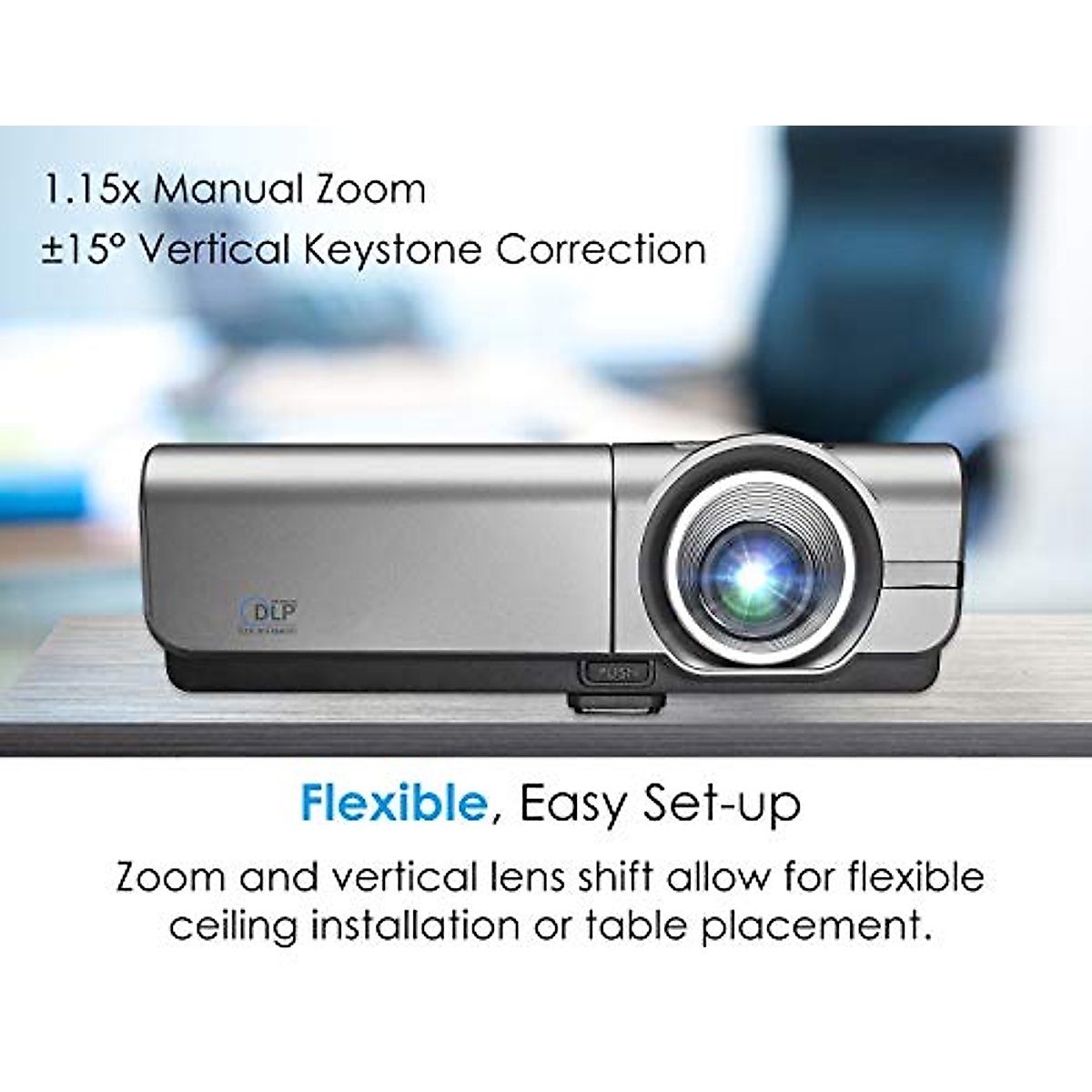 Optoma X600 XGA Projector for Business with High Brightness 6, 000 Lumens, Crestron Roomview For Network Control, Keystone Correction, Zoom, Silver