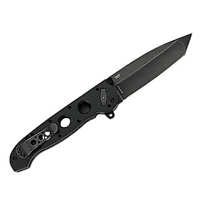 CRKT M16-04DB Folding Pocket Knife: Assisted Opening EDC, Deadbolt Lock, Reversible Pocket Clip Stonewash Blade, Aluminum Handle