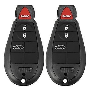 X AUTOHAUX 2pcs Replacement Keyless Entry Remote Car Key Fob M3N5WY783X 433Mhz for Dodge Charger for Chrysler 300 for Jeep Grand Cherokee 4 Buttons with Door Key