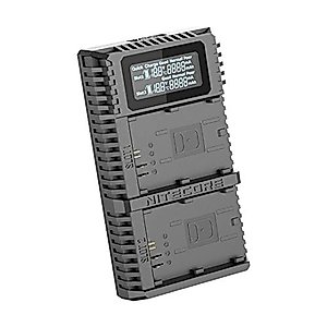 NITECORE UCN2 Pro Dual-Slot Fast Digital USB Charger Compatible with Canon LP-E6N Camera Batteries for Canon EOS 80D & EOS 7D Mark II