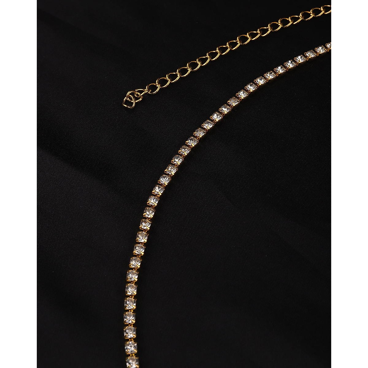 wekicici Wekicici Layered Waist Chain Rhinestone Belly Chains Costume Crystal Body Accessories for Women and Girls(Gold), single layer