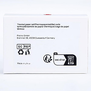 Phomemo White Self-Adhesive Thermal Paper, Glossy Printable Sticker Paper for Phomemo M02/M02 Pro/M02S/M03 Bluetooth Pocket Mobile Printer, Black on White, 50mm x 3.5m, Diameter 30mm, 3-Rolls