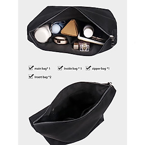 Ladies Handmade Knitting Large Handbags and Purses Casual Tote For Women Summer Beach Travel Bag Woven Composite Shoulder Bag (Rose red&black)