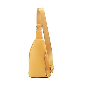 EVVE Crossbody Sling Bag for Women Small Sling Backpack Purse |Mustard