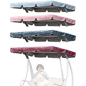 BTURYT 210D Garden Swing Awning Cover Replacement Canopy Swing Seat Canopy,Garden Swing Chair Cover,Waterproof/UV Resistant Sun Shade Outdoor Hammock