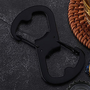 Yardwe 3pcs Key Chain Beer Bottle Opener Multifunction Carabiner Clips Beverage Keychain Climbing Clasps Camping Bottle Hooks Lid Lifter