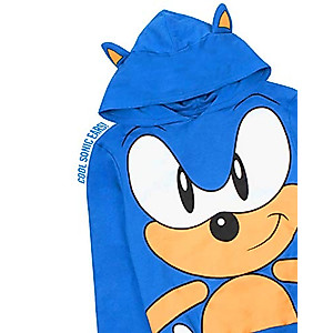 Sonic The Hedgehog Hoodie For Boys Character 3D Ears Boy's Kids Blue Hooded Jumper 7-8 Years