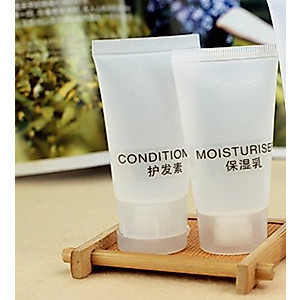 VNDEFUL10PCS Reusable Plastic Empty Travel Cosmetic Soft Tubes Bottle Container, Flip Cap Hand Lotion Shampoo Squeeze Bottle (30ml)