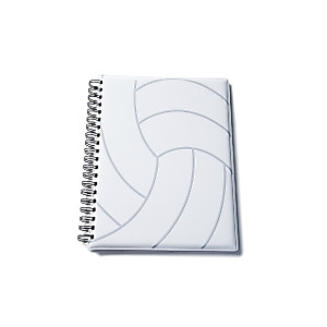 Tandem Sport Volleyball Notebook - 8" X 10 1/2" White Volleyball Spiral Notebook - Volleyball Gift Ideas - Gifts for Volleyball Players - Volleyball Accessories - Volleyball Gifts