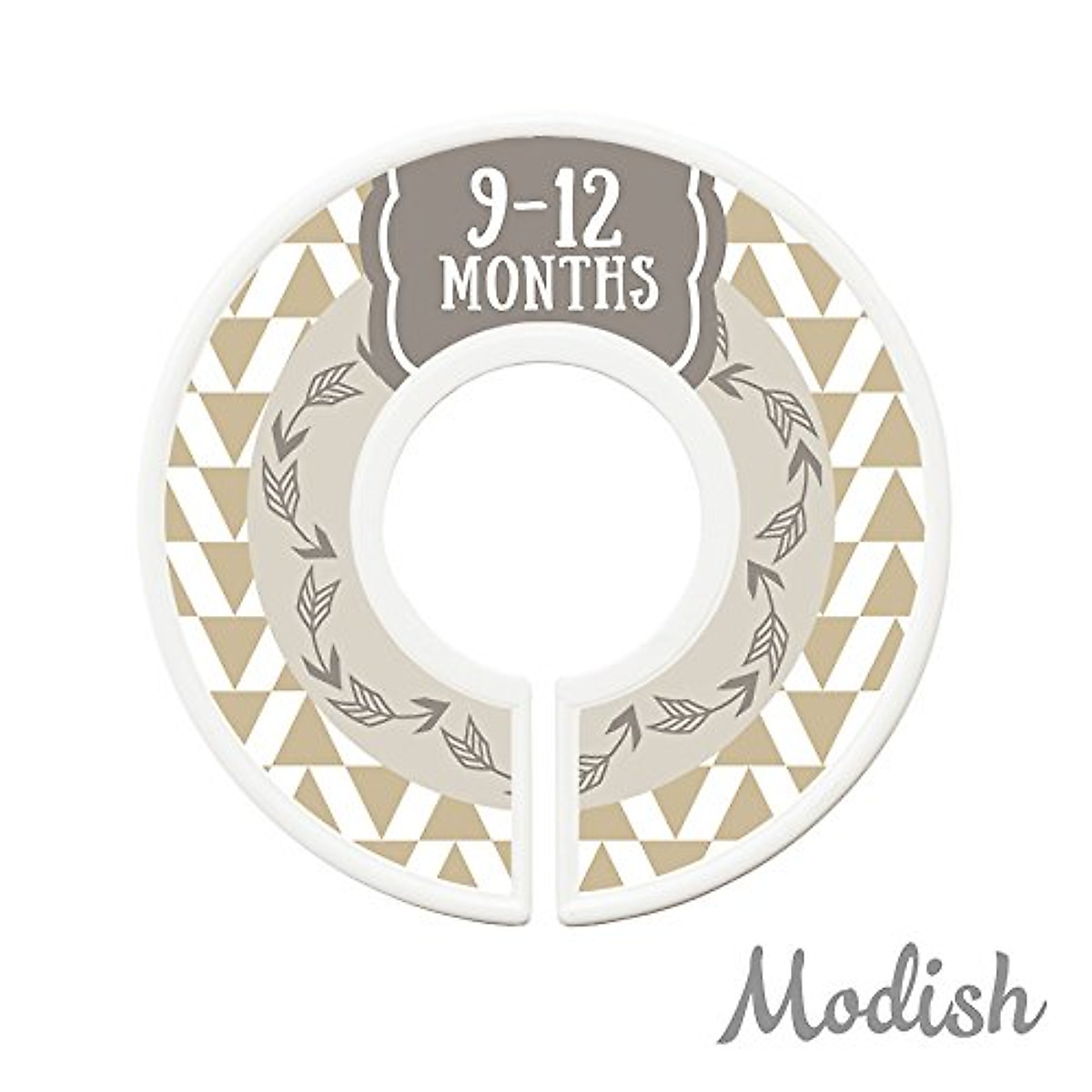 Modish Labels Baby Clothes Size Dividers, Baby Closet Organizers, Closet Size Dividers, Baby Closet Organizers, Clothes Organizer, Neutral, Boy, Girl, Woodland, Arrows, Nordic, Boho, Tan, Brown (Baby)