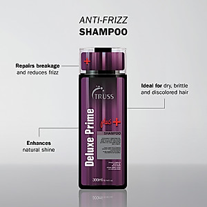 TRUSS Deluxe Prime Plus + Hair Shampoo - Anti Frizz & Dry Hair Treatment - Hydrate, Restore and Repair Damaged Hair - Strengthens & Increases Natural Shine (10.4oz)