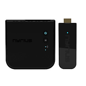 Nyrius Aries Pro+ Wireless HDMI Video Transmitter & Receiver to Stream 1080p Video up to 165ft from Laptop, PC, Cable Box, Game Console, DSLR Camera to a TV, Projector - 2 Pack