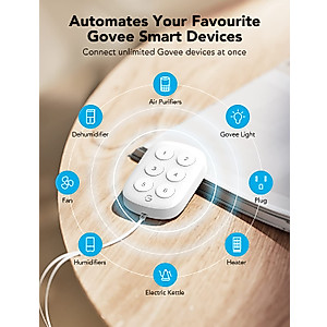 GoveeLife Wireless Mini Smart 6 Button Sensor, Group Control Multiple Devices, Versatile Control Button, Battery Powered, Supports Most Govee Smart Products