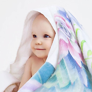 Baby Monthly Milestone Blanket Boy Girl - Succulent Plant Newborn Month Blanket Unisex Gender Neutral Personalized Shower Gift Boho Nursery Decor Photography Background Prop with Marker 51''x40''