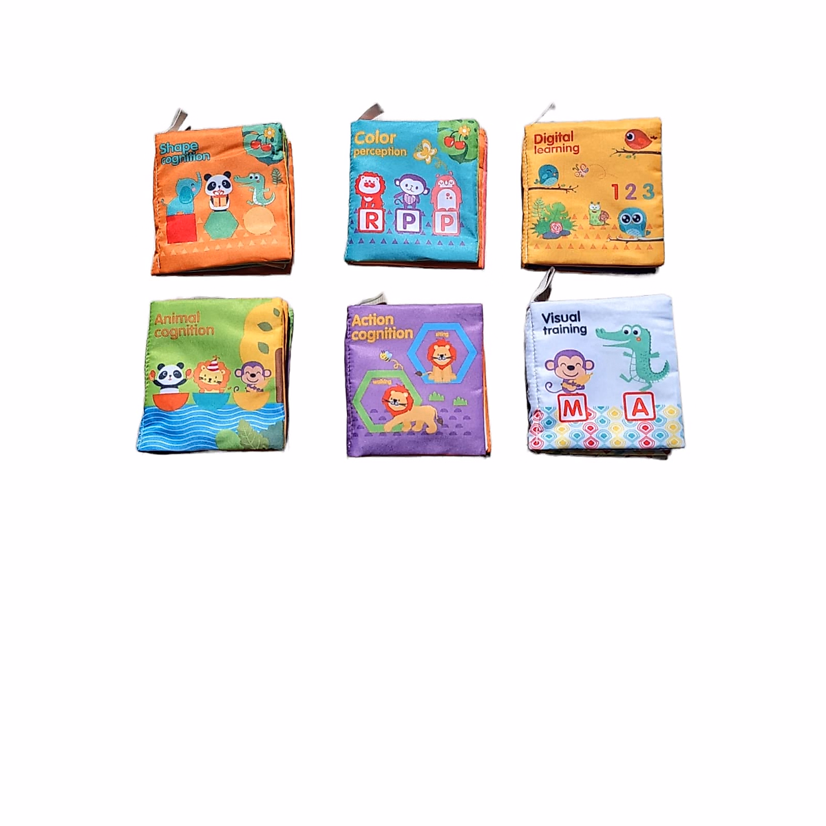 Kids Melody Baby Non-Toxic Cloth Book Set, Crinkle Books with Rustling Sound - Pack of 6