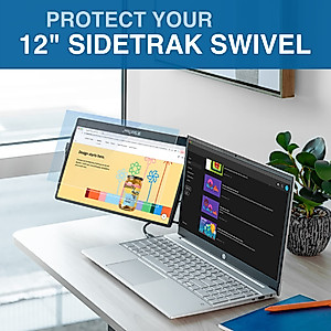 SideTrak Monitor Screen Protector | Fits 12.5” Screens| Compatible Slide & Swivel Portable Monitors | Scratch-Proof & Impact Resistant Tempered Glass
