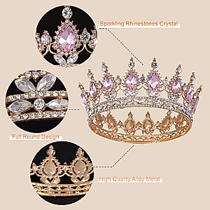 Princess Crowns and Tiaras for Little Girls - Crystal Princess Crown, Birthday, Prom, Costume Party, Queen Rhinestone Crowns