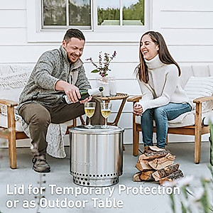 Solo Stove Ranger Backyard Bundle 2.0 | Incl. Ranger Smokeless Fire Pit, Stand, Shield, Shelter and Lid, Portable for Wood Burning, Removable Ash Pan, Stainless Steel, H: 15.25in x Dia: 15in, 21.5lbs