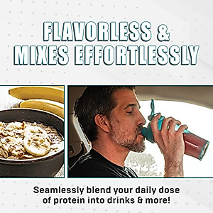 Genepro Unflavored Protein Powder - New Formula - Lactose-Free, Gluten-Free, & Non-GMO Whey Isolate Supplement Shake (3rd Generation, 128 Servings)