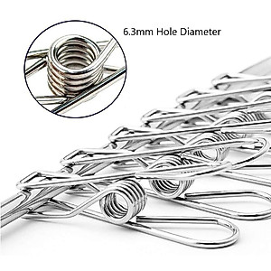 Mdeper Clothes Pegs Stainless Steel Durable Clothes Pins Multi-Purpose Metal Wire Utility Clips for Laundry Home Kitchen Outdoor Travel Office (40 Pack)