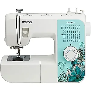 Brother 37-Stitch Free Arm Sewing Machine, 12" x 5.8" x 15.3", White