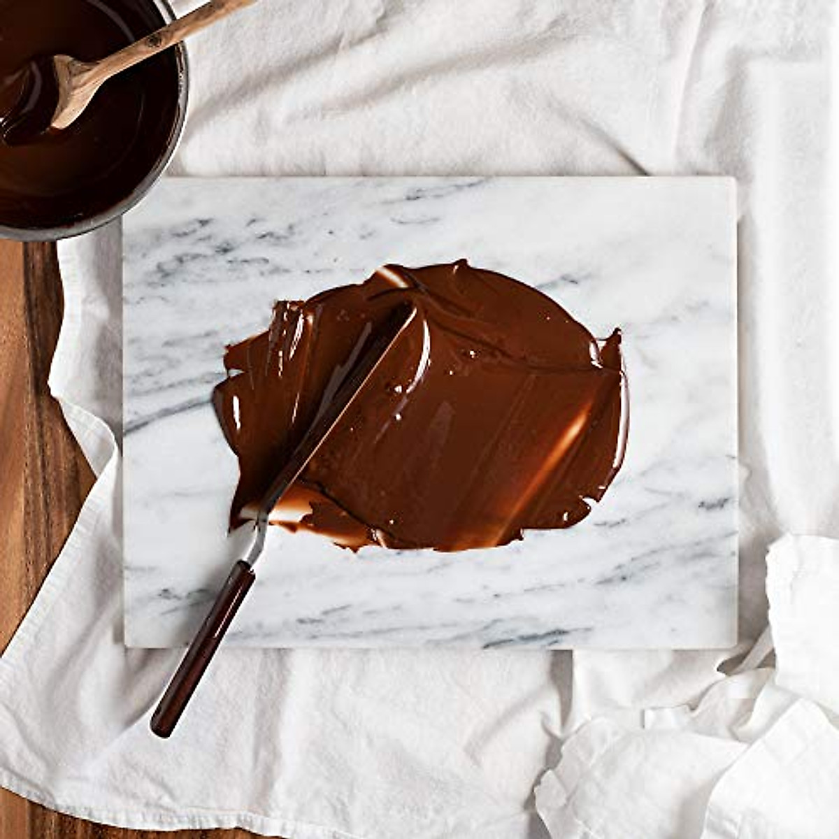 Villa Acacia Marble Cutting Board - 16 x 12 Inch Marble Slab Pastry Board for Charcuterie, Cheese, Dough, Dessert - Decorative Stone Cutting Board for Kitchen and Home﻿