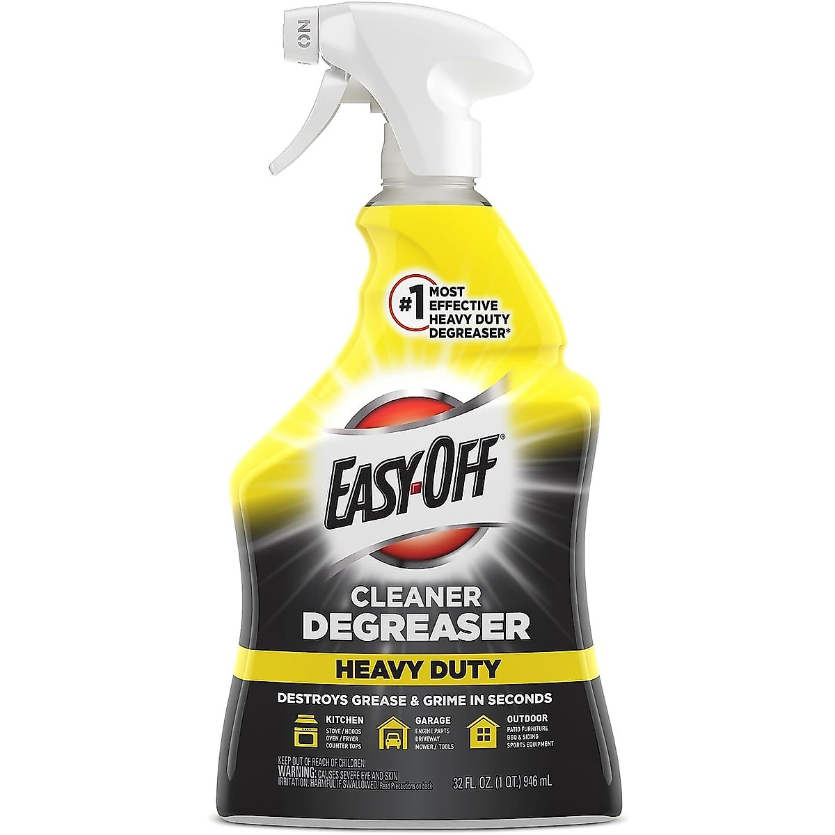 Easy Off Heavy Duty Degreaser Cleaner Spray, 32 Ounce