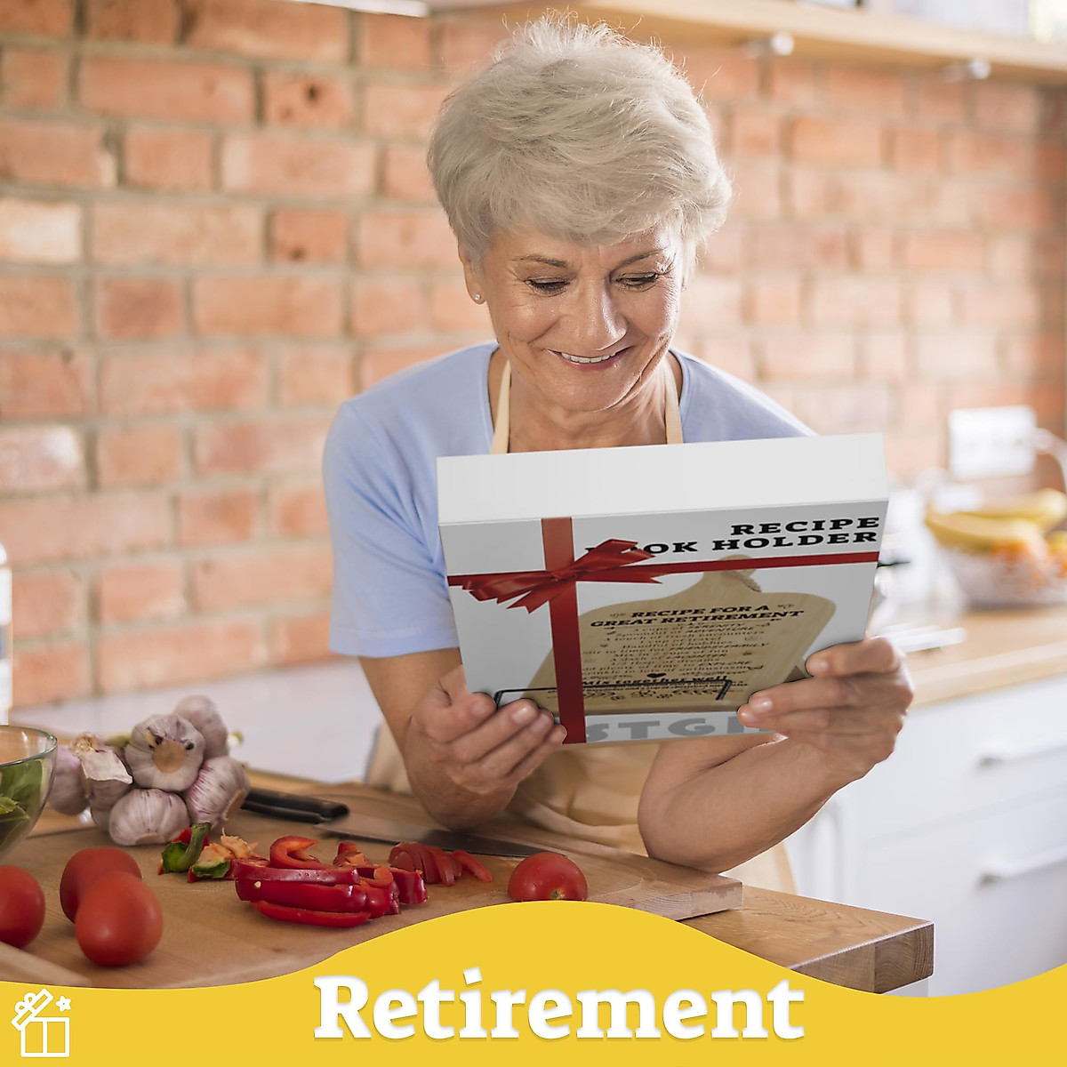 IKEDAS Retirement Gift for Woman, Cookbook Stand, Women Gift Ideas Cookbook Holder, Relaxation Gifts for Women, Recipe Book Stand, Cook Book Stand for Kitchen Counter, Thoughtful Gifts for Women