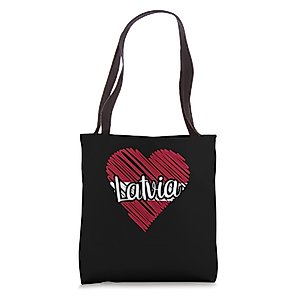 Latvia For Men Latvian Heart Flag for Women Lettish Tote Bag