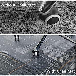 100pointONE Chair Mat for Carpet - 46" × 60" Clear Office Chair Mat for Low Pile Carpeted Floors (Rectangle)