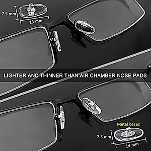 Eyeglass Nose Pads, GOTOBA 22 Pairs Screw-in Eyeglasses Nose Pads, Upgraded Glasses Nose Pad Replacement Kit with Eyeglass Screwdriver, Tweezers, Glasses Cloth, Small Screws.